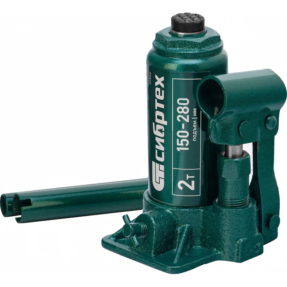 Домкрат гидравлический бутылочный СИБРТЕХ 2 т, 150-280 мм 50800, подъема грузов