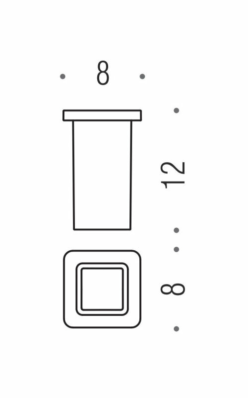 Запасной стаканчик Colombo Forever, стекло, сатин B7052. satin