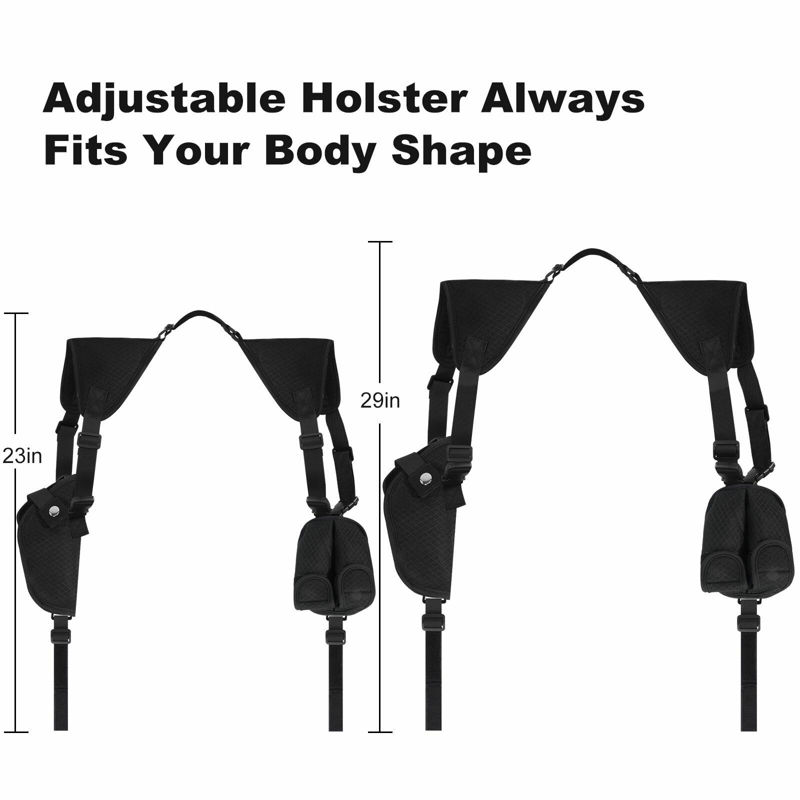 Наплечная кобура глубокого скрытия для мужчин и женщин с чехлом для пистолетного магазина