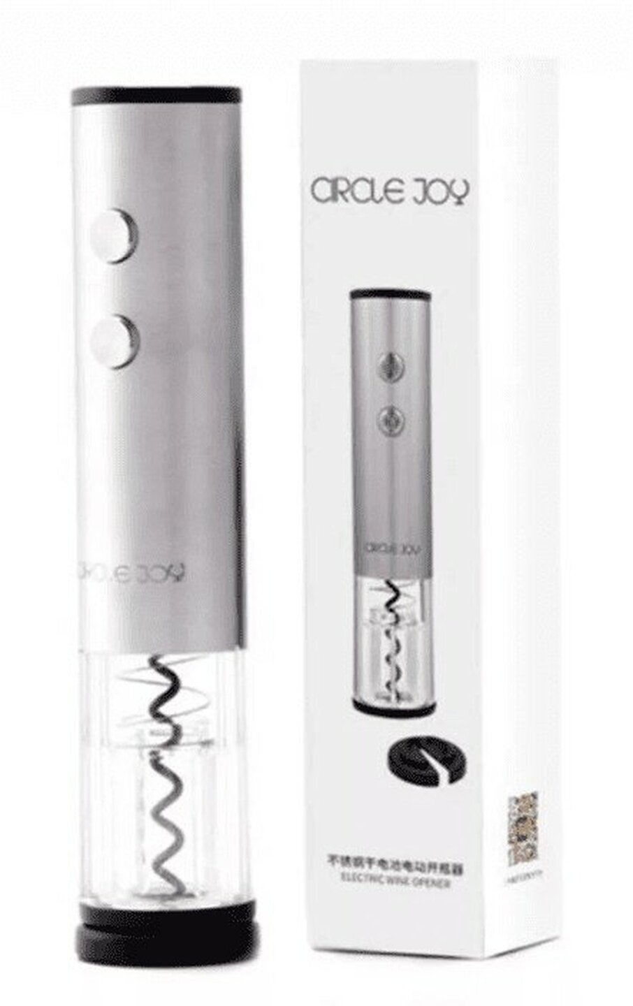 Электрический штопор на батарейках Circle Joy Wine Opener CJ-EKPQ01 серебристый