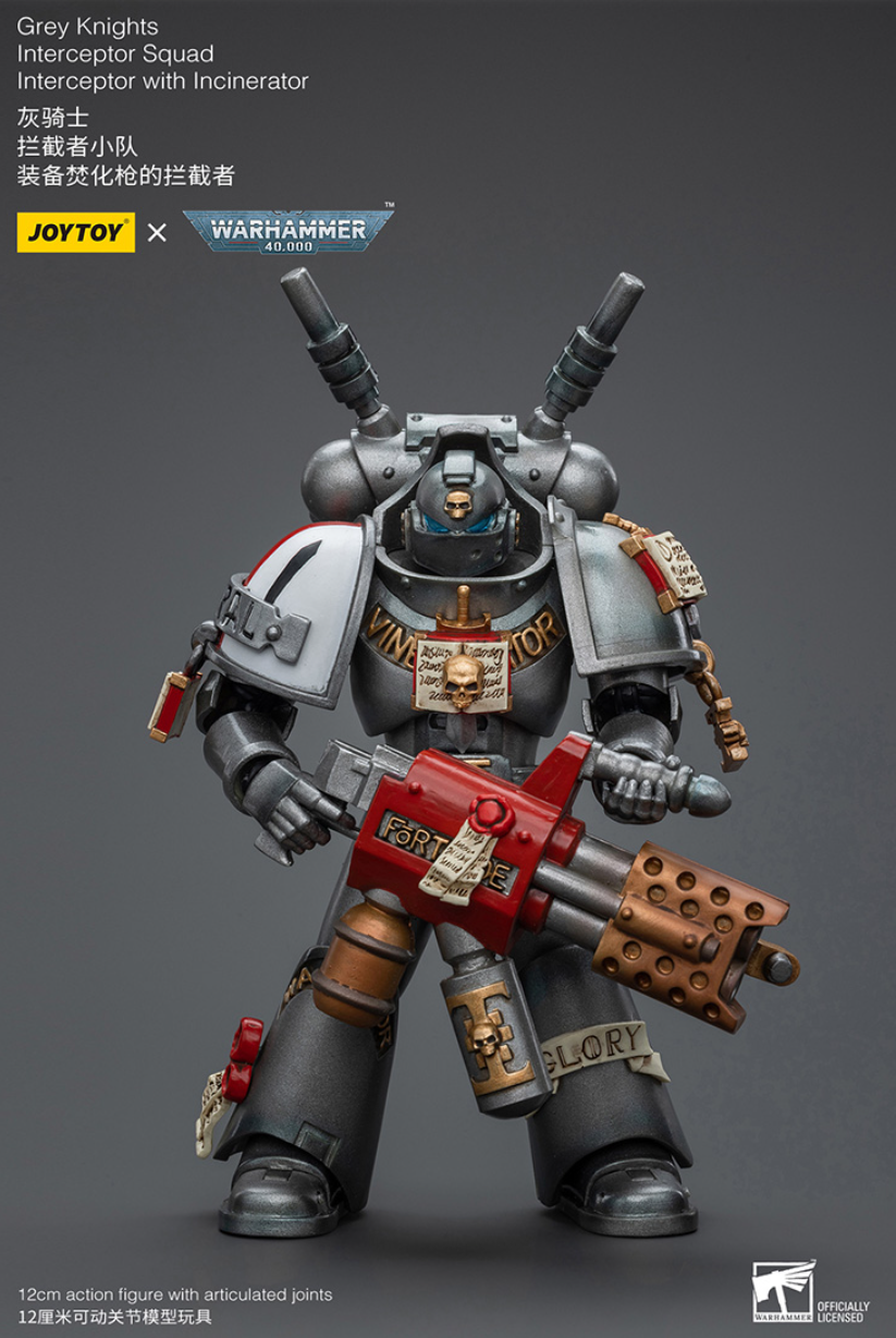 Фигурка JOYTOY Warhammer 40000 Grey Knights Interceptor Squad with Incinerator