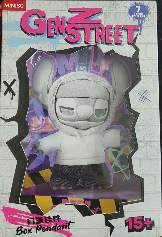 MINISO Disney Stitch Blind Box GenZ Street Виниловая плюшевая кукла-подвеска