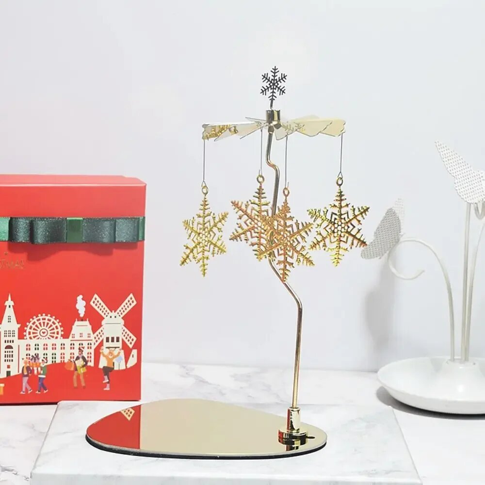 Карусель снежинок Gold Snowflake 1, Красный