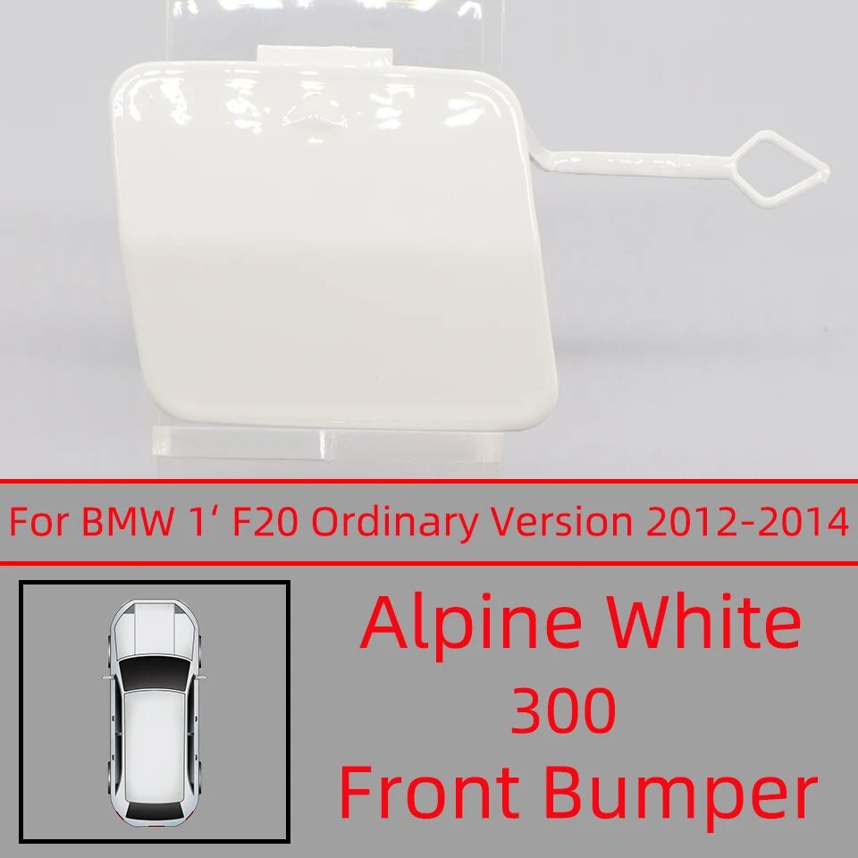Для BMW 1 серии F20 F21 116i 120i 2011 2012 2013 2014 51117292947 Автоматический передний бампер Буксирный крюк Крышка проушины Буксировочная крышка Alpine White