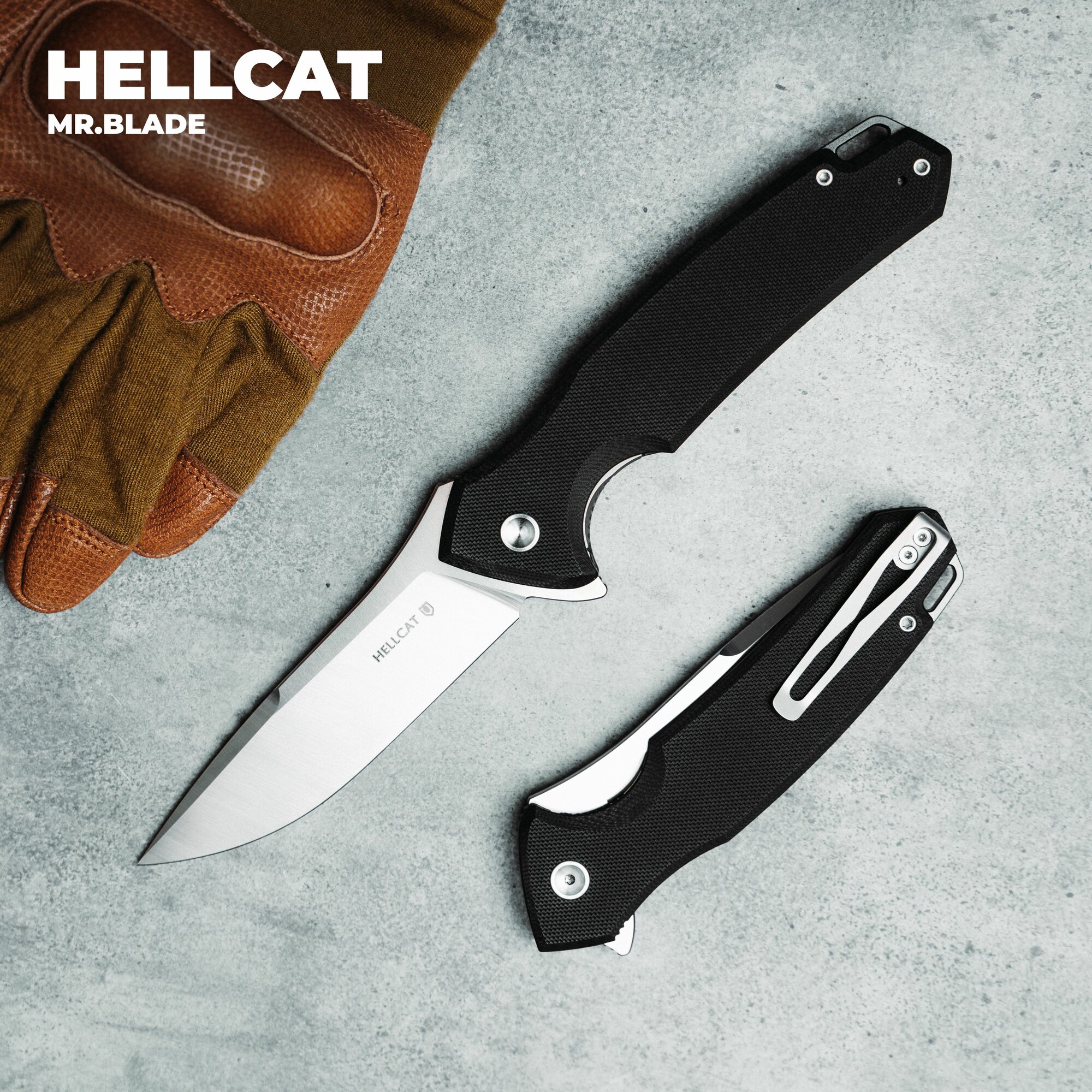 Нож складной Hellcat Satin Black