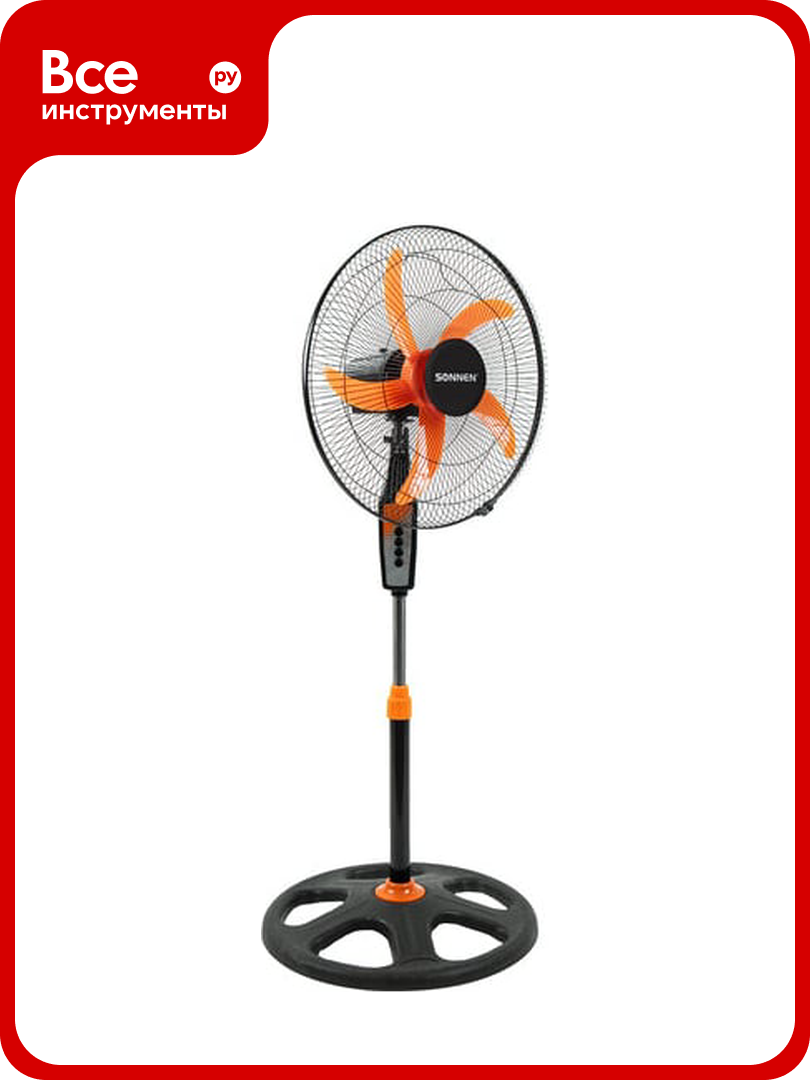 Напольный вентилятор SONNEN 3 режима, TF-50W-45-А304, d=45 см, 50Вт, черный, 454789