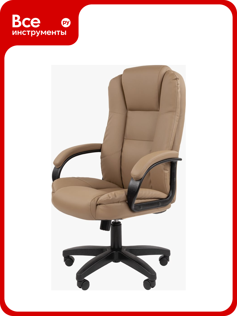 Офисное кресло CHAIRMAN 600LT Россия чер. пласт экопремиум бежевый 00-07158660, для руководителя