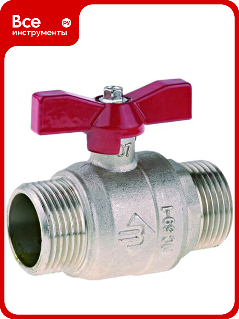 Шаровой полнопроходной кран для трубопровода Зубр 1 51355-N-1, с трубопроводными системами