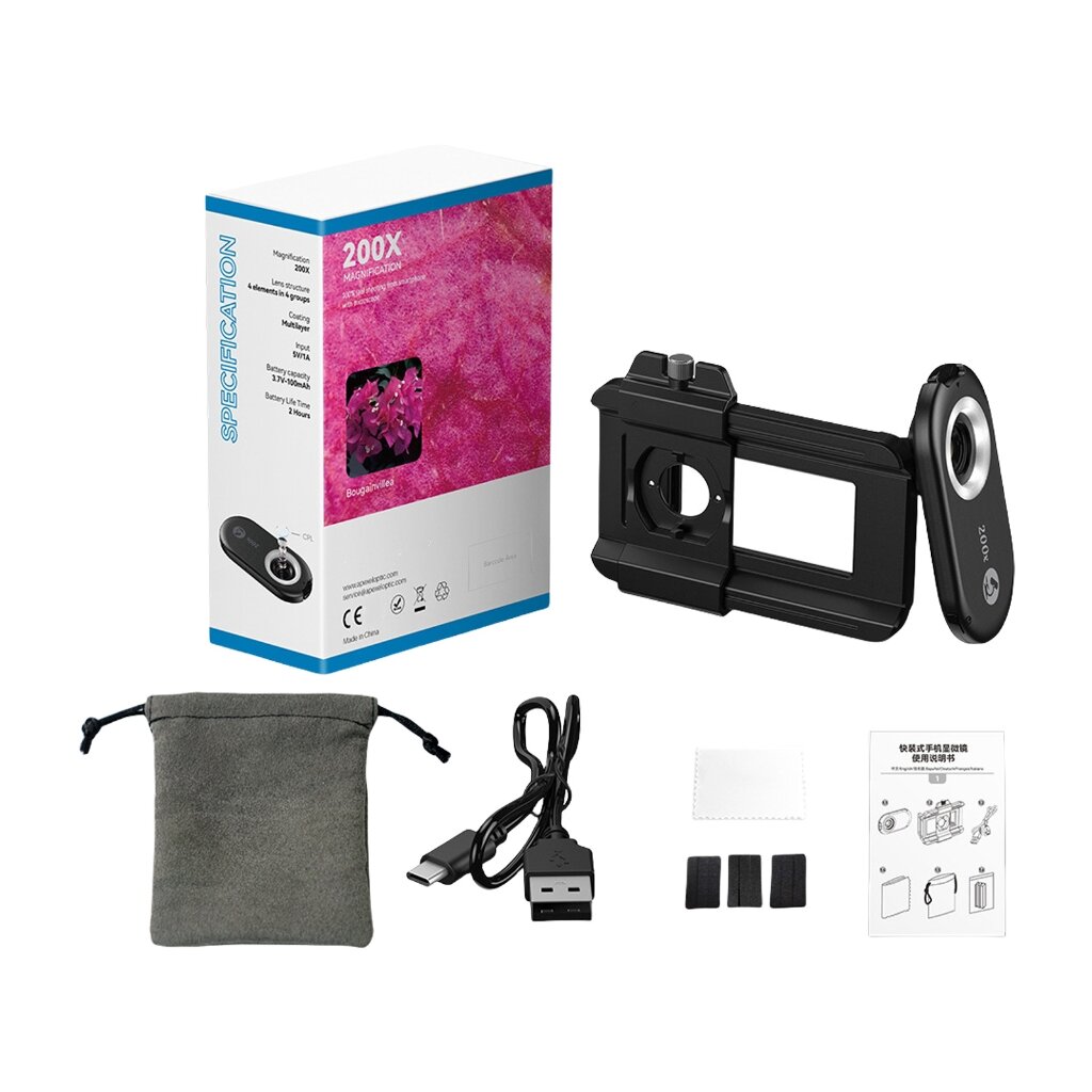 Многофункциональный объектив камеры телефона Съемный CPL-фильтр Встроенная светодиодная подсветка Компактного дизайна Мобильная камера для телефона