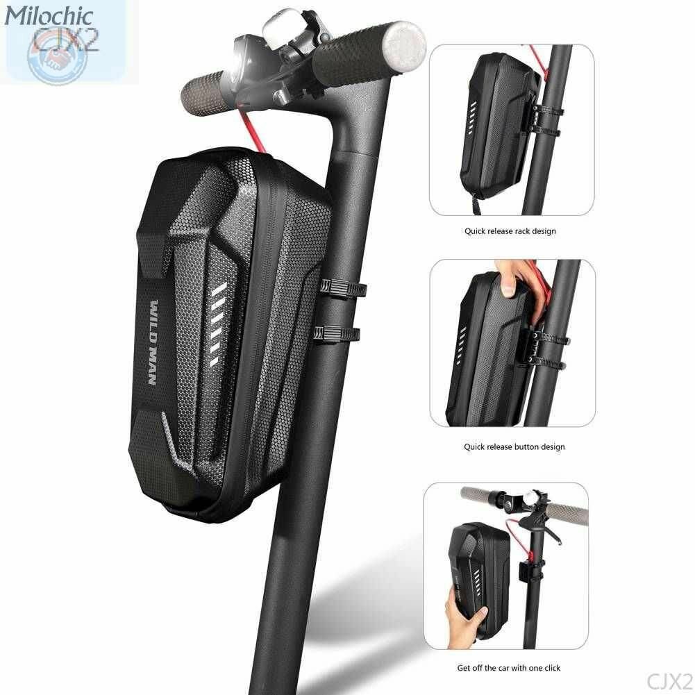 Сумка для электросамоката M365 и M365 PRO с жесткой оболочкой, светоотражающий дизайн, защита от дождя, регулируемая обвязка, подходит для труб 20-45 мм
