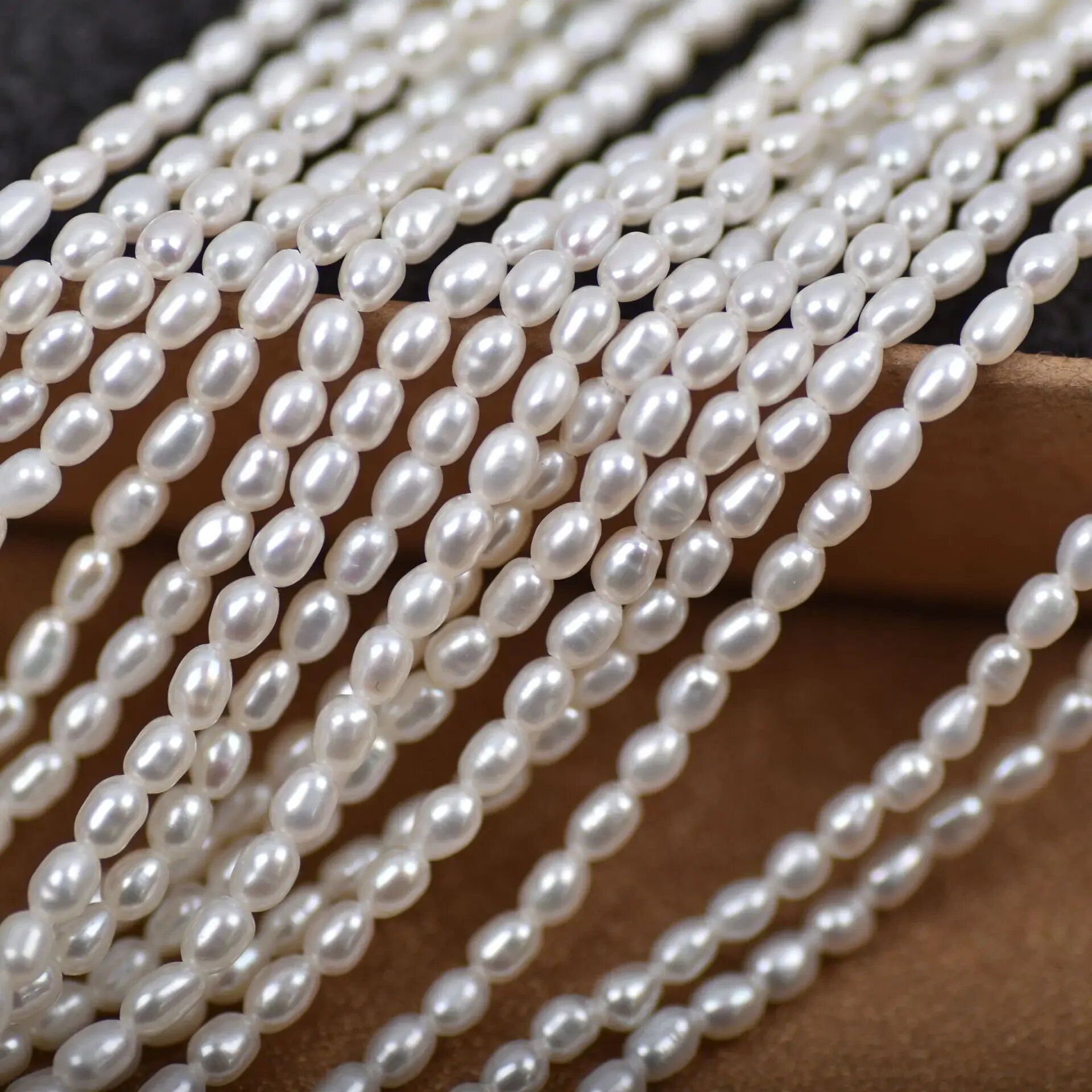 Натуральные белые рисовые жемчужины 2-4 мм 3 мм