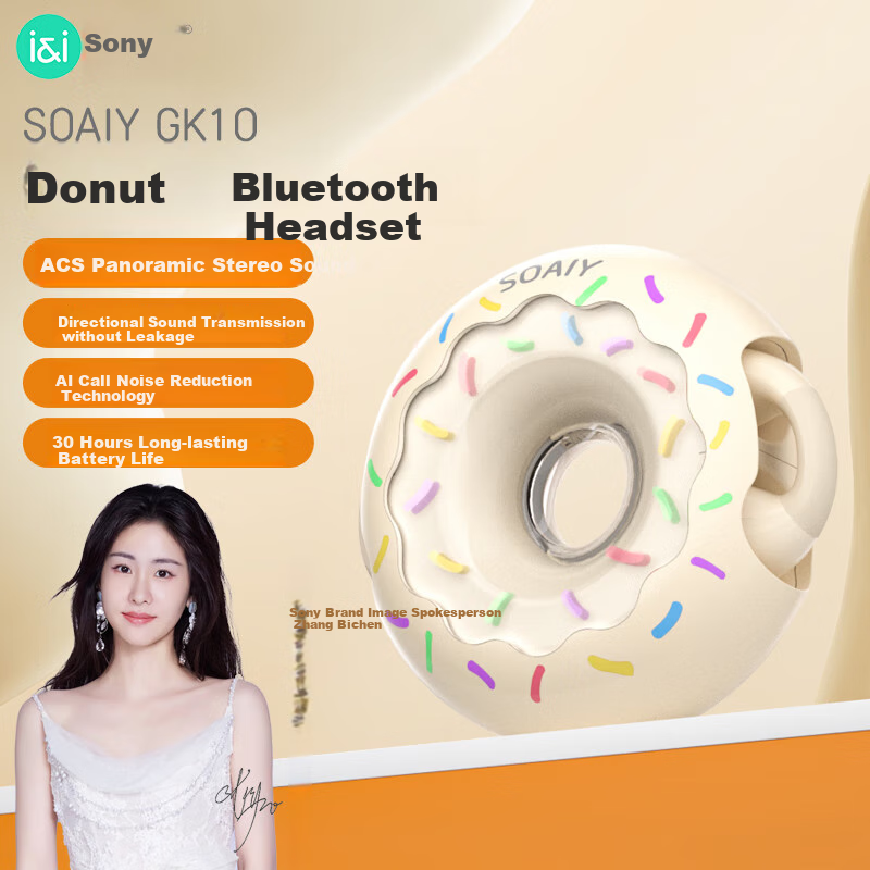 Soaiy GK10 Bluetooth Earphones Bone Conduction Concept Ear-hook Open-style True Wireless Non-in-ear Sports Running Noise Reduction Ear-hook Suitable for Huawei, Honor, Xiaomi