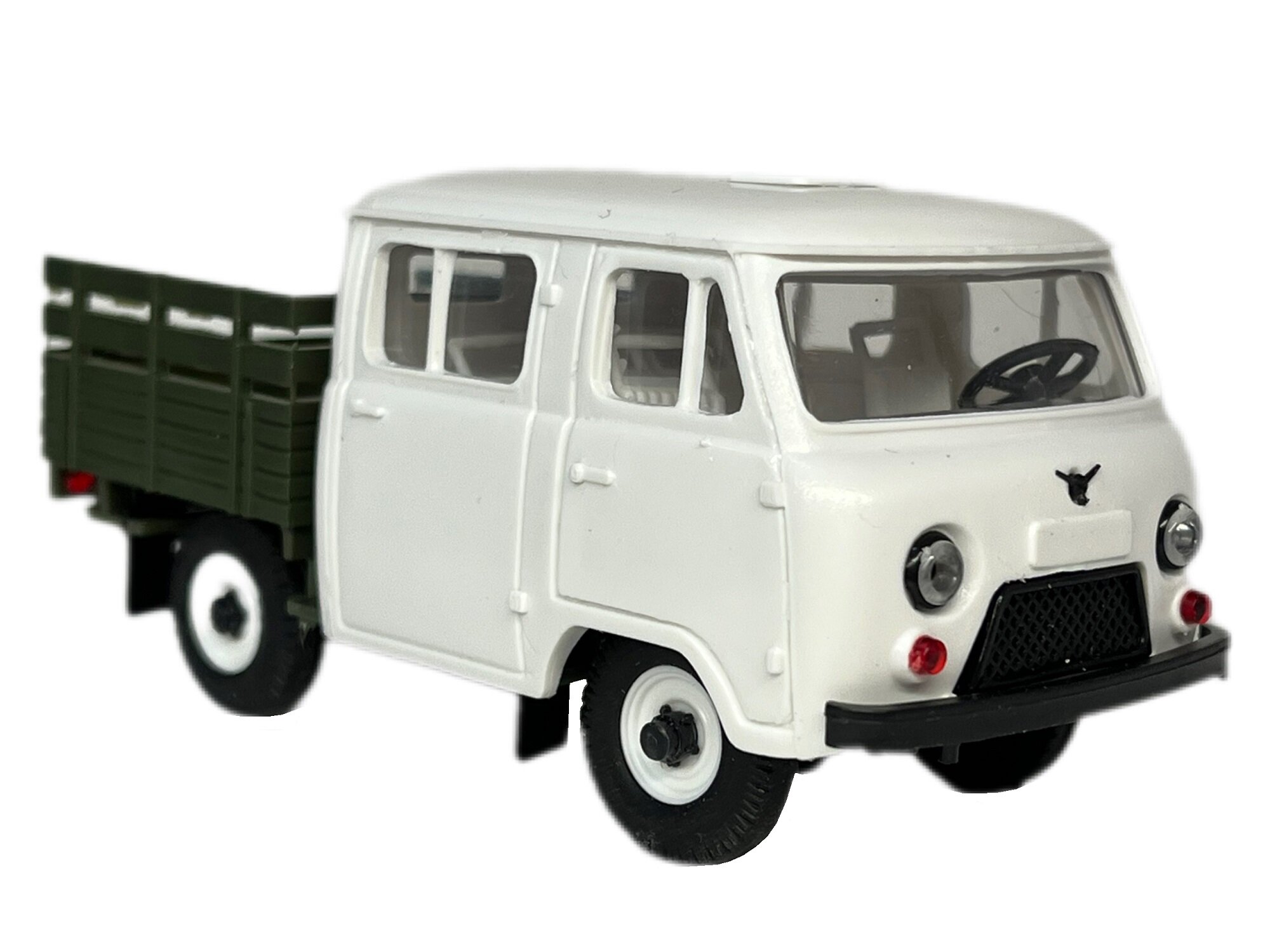 Машинка "УАЗ -39094 Фермер", бортовой, пластик, 1:43, белый/серый