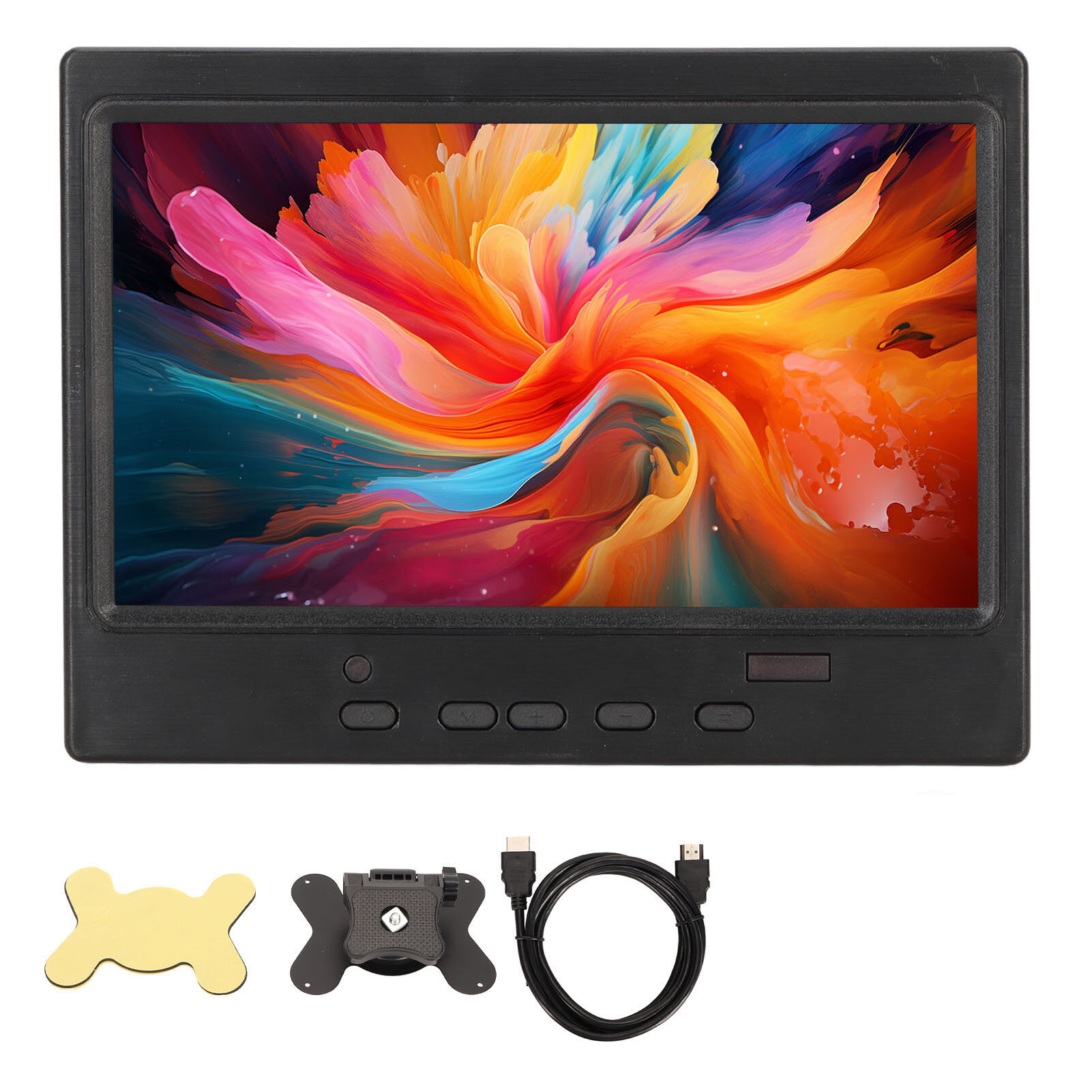 7 -дюймовый портативный монитор 1024x600 поддерживает мультимедийный интерфейс HD -портативный дисплей VGA AV с поддержкой PC 100–240V Cracket Butterfly Cracket Eu Plugure