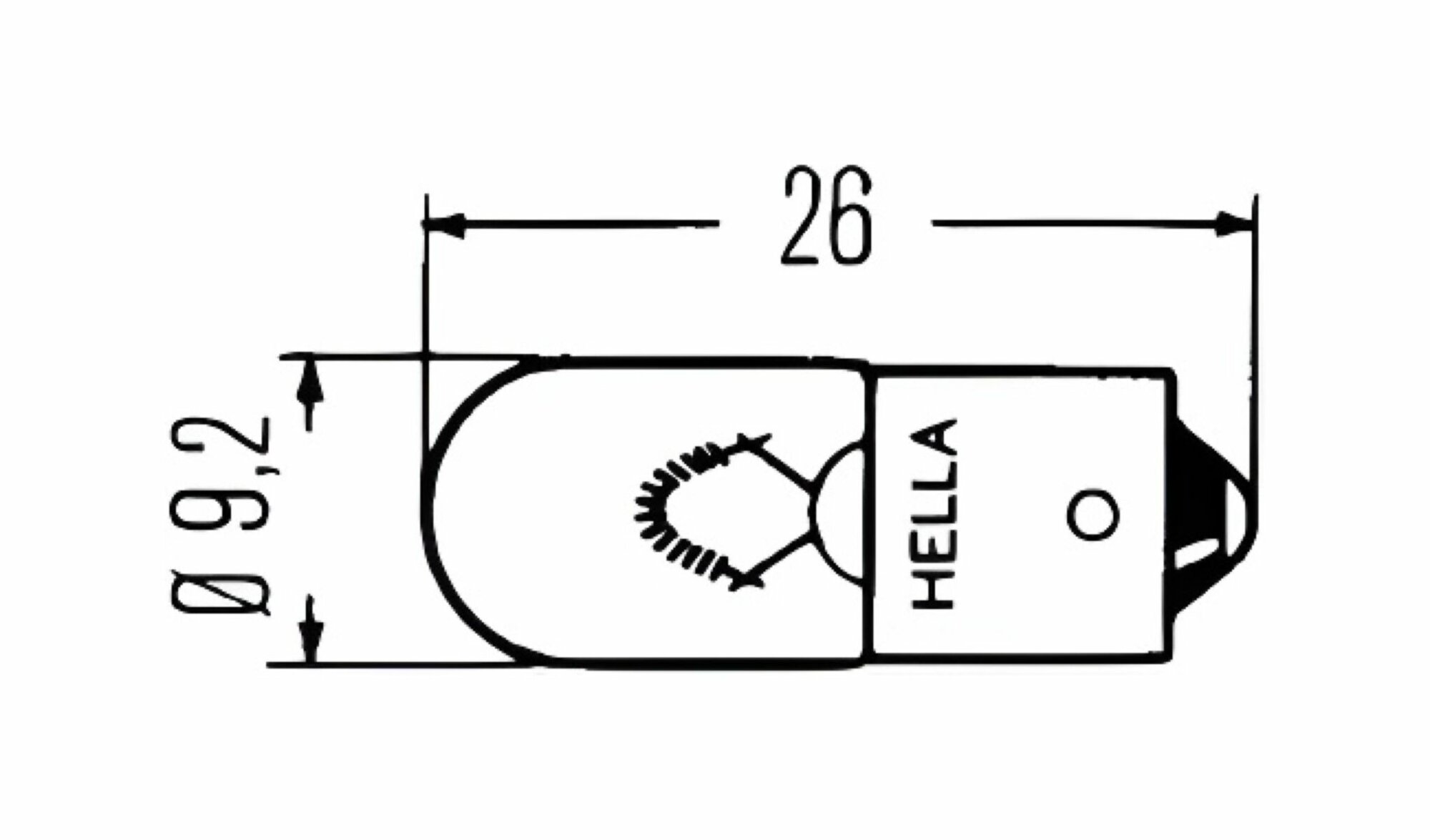 Лампа Накаливания T4W Blue, Set, 12 V(Hella 8Gp 002 067-831)