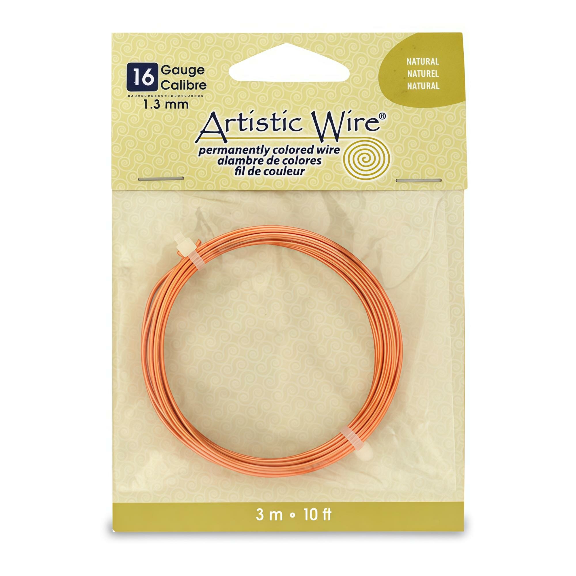 Проволока гибкая, 1.3мм, Artistic Wire, светлая медь, 3 метра, моток