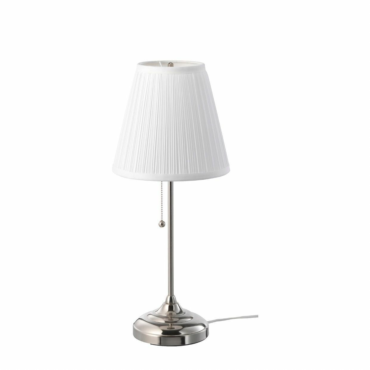 IKEA арстид минималистская винтажная настольная лампа, Серебро1