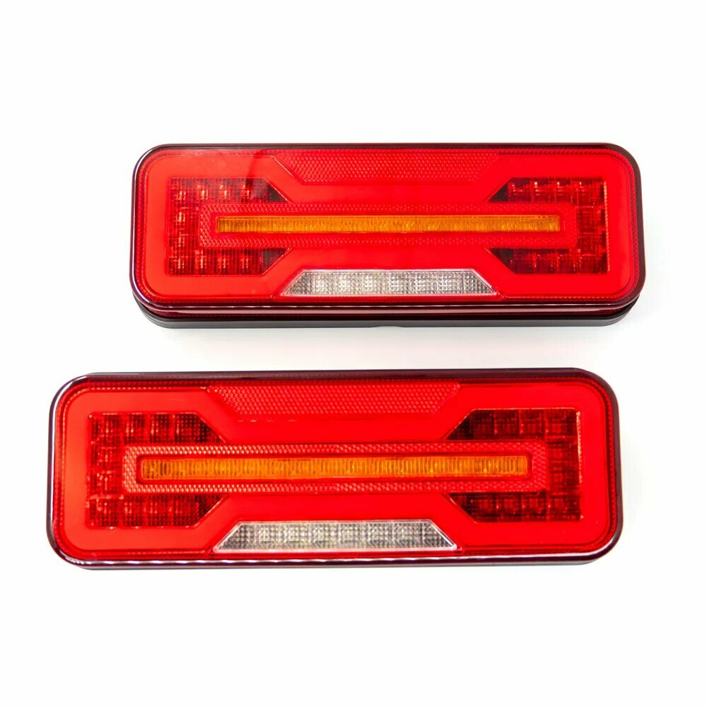 2 шт, 12 В, 24 В, светодиодный комбинированный задний фонарь, указатель поворота, стоп-сигнал, отражатель, фонарь заднего хода для прицепа, грузовика, трактора, кемпера