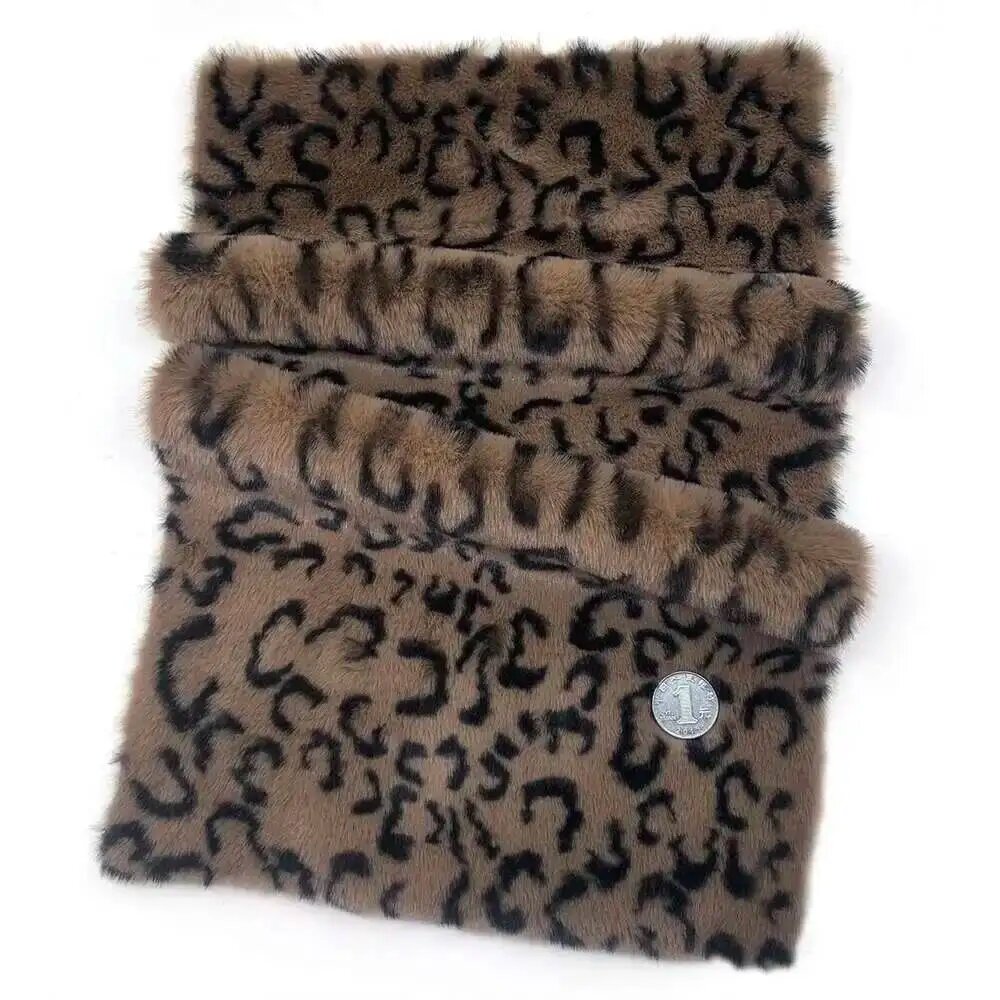 Искусственный мех ZYFMPTEX леопардовый 25x45 см 08