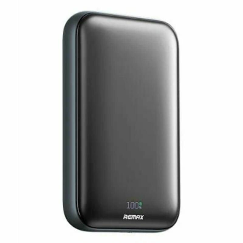 Внешний аккумулятор Remax RPP-D2 (10000 mAh 30W PD MagSafe 15W Type-C LCD) <серый>