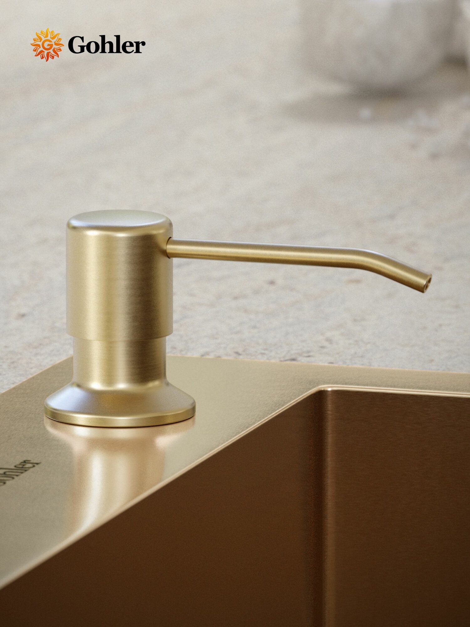 Дозатор для жидкого мыла и моющего средства на кухню встраиваемый Gohler G401G