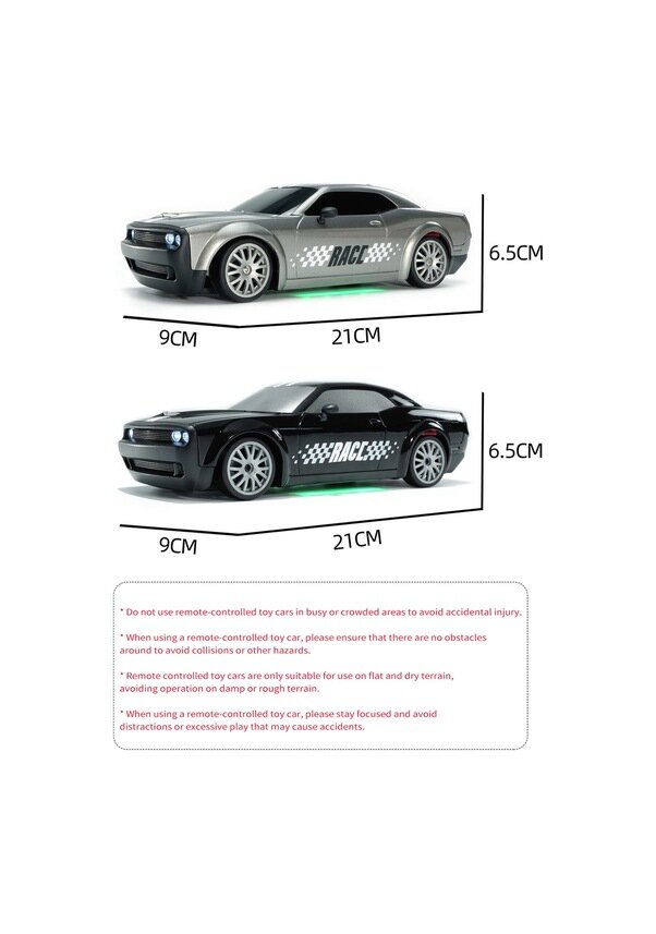 Машинка для дрейфа с дистанционным управлением, 1:20, электромобиль, 4WD, 2.4G, аккумуляторная гоночная машина с фарами, 3 батарейки, подарок для детей, чёрный