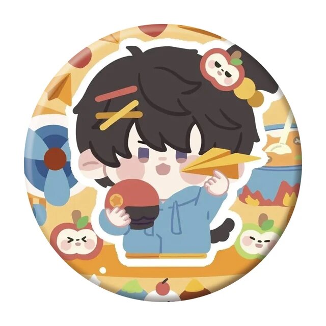 58 мм игровая брошь на пуговицах «Любовь и глубокий космос», милая брошь Sylus Rafayel Xavier Zayne, булавки для лацканов, значок, рюкзак, ювелирные аксессуары