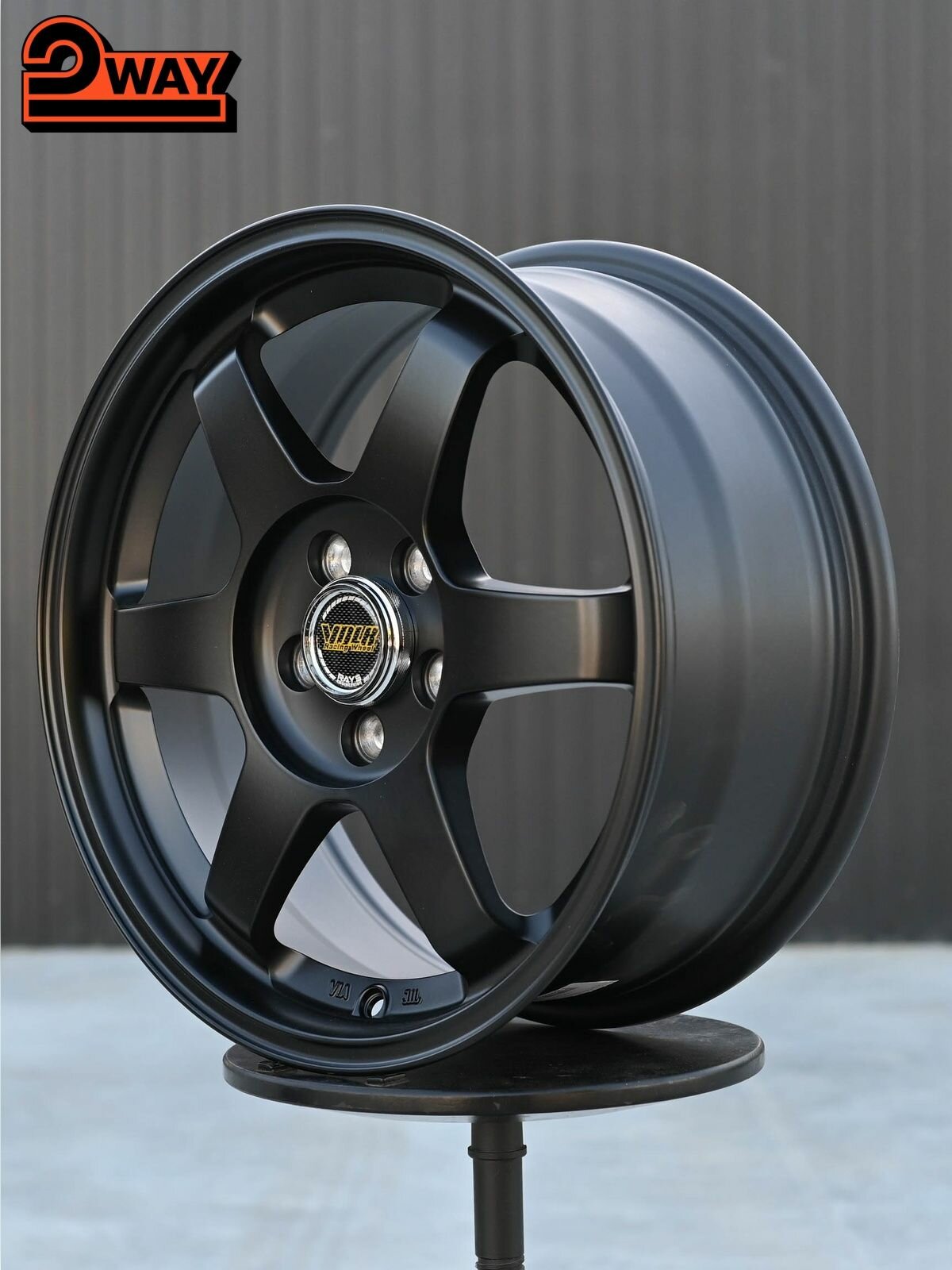 Литые диски Taigiro "Volk Racing" TE37SL, для легковых авто и внедорожников, черные