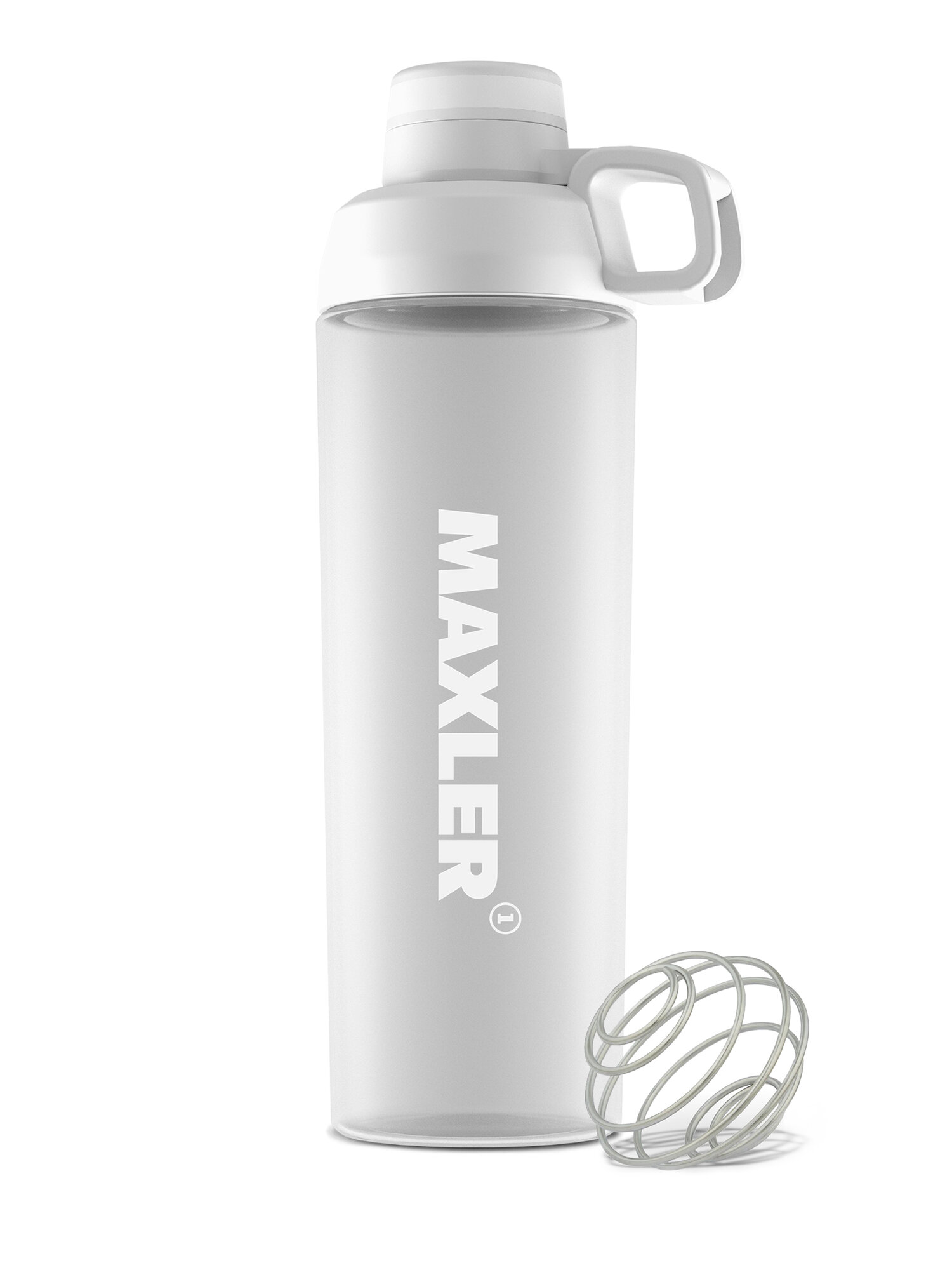 Бутылка для воды шейкер спортивный Maxler Tritan Water Bottle, 800 мл, белый