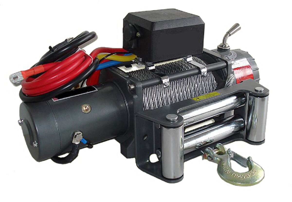 Лебёдка электрическая высокоскоростная 12V Runva 9500 lbs 4350 кг арт. EWXC9500S