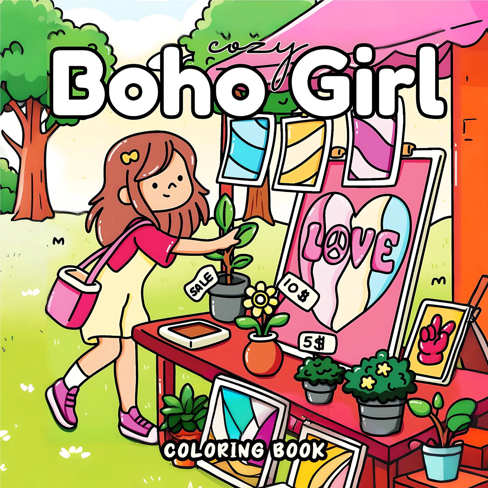 BOHO GIRL: Книжка-раскраска для взрослых