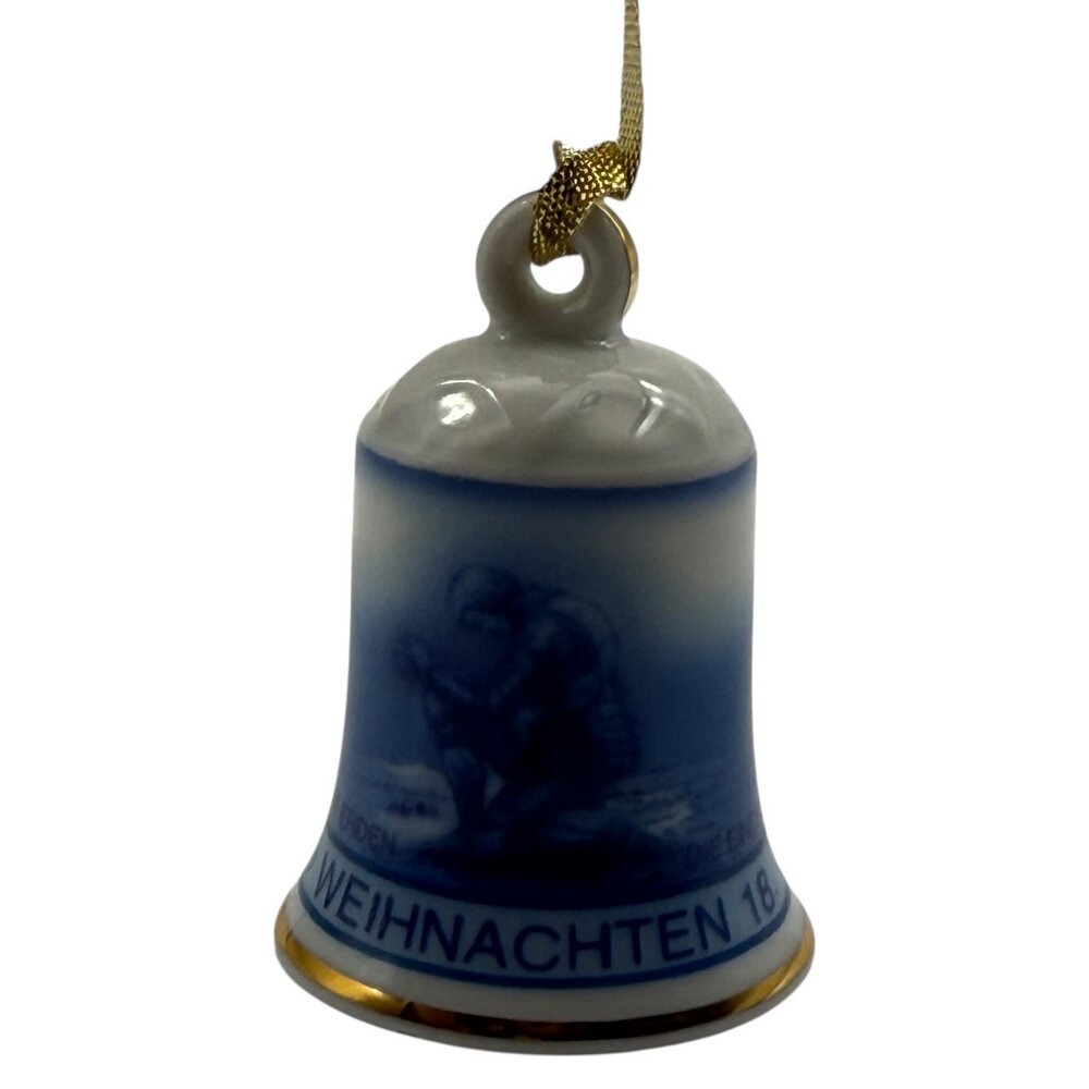 Колокольчик "Рождество 1918", 1999-2000 гг, фарфор, 22К, для Bradford Editions, Rosenthal, Германия