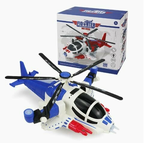 Детский игрушечный вертолет / со светом и звуком, вращающийся на 360 / подходит для мальчиков в возрасте 2-6 лет-3