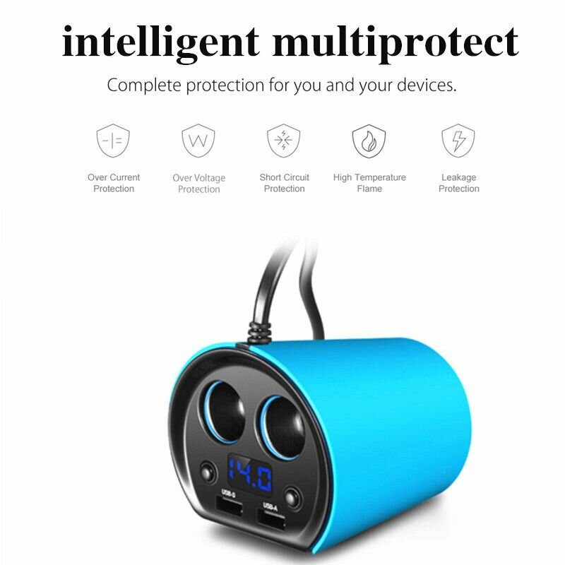 Автомобильная зарядная чашка 12-24V 3.1A Адаптер Автомобильного Зарядного Устройства Cup charger С Дисплеем Напряжения И Тока