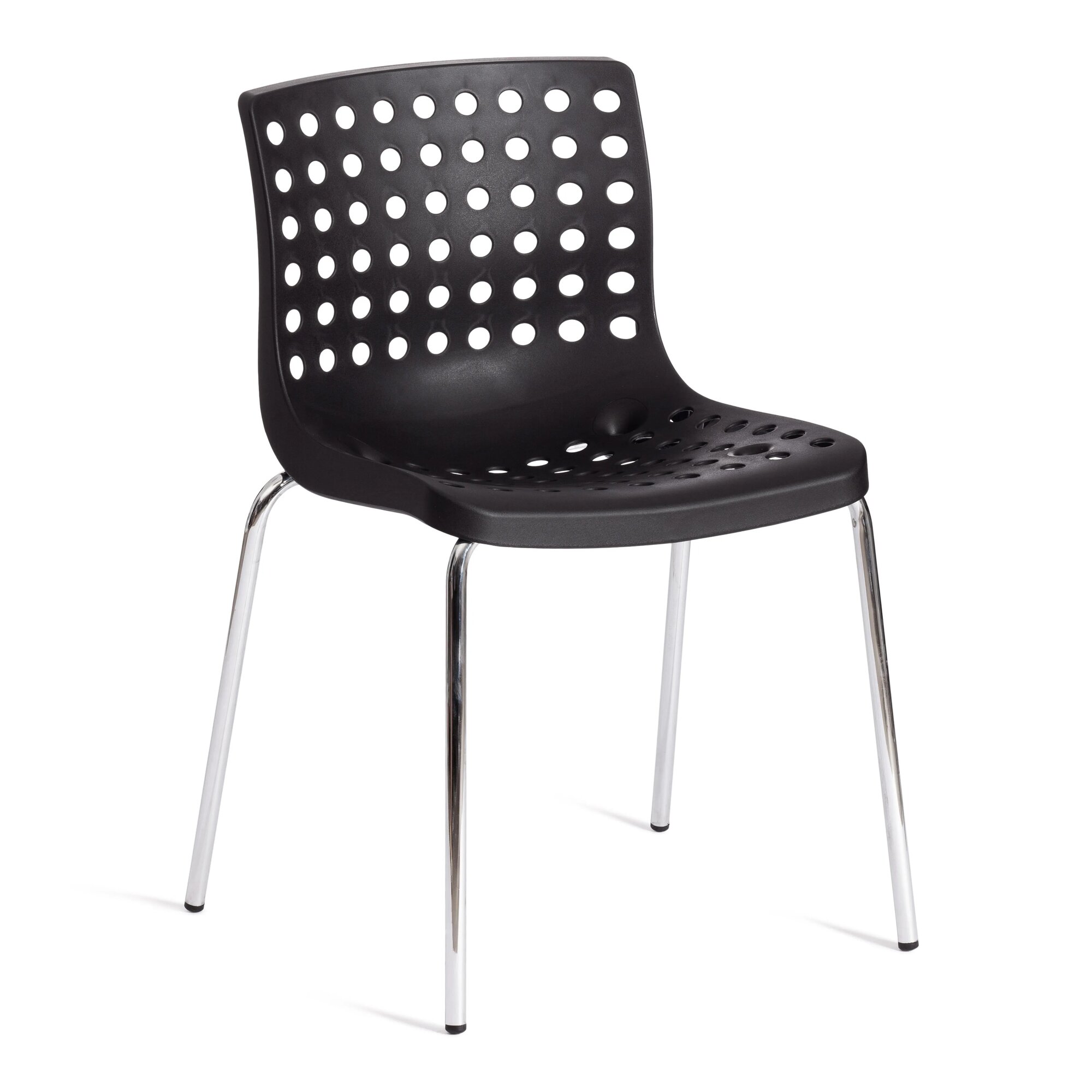 Стул TetChair SKALBERG (mod. C-084-A) / 1 шт. в упаковке Black (черный) / Chrome (хром)