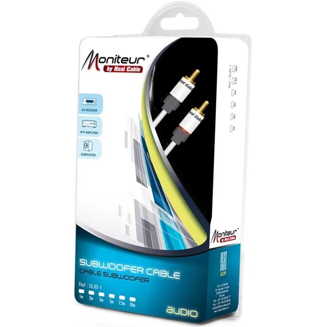 Кабель для сабвуфера Real Cable SUB-1, 2.0m