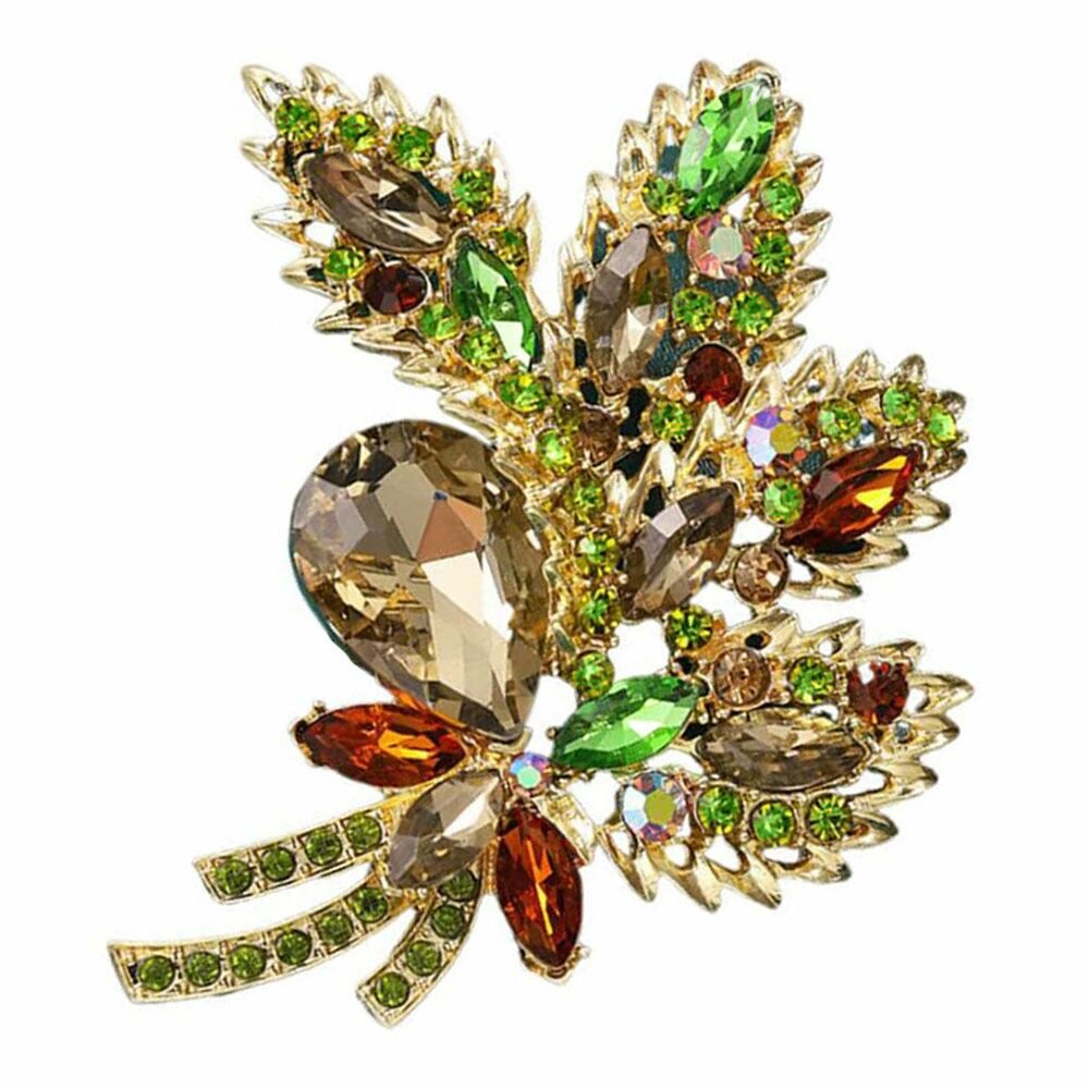 Брошь, стразы, хрусталь