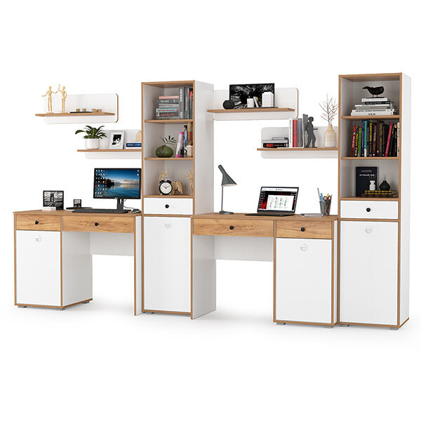 Вуди Компоновка № 16, цвет белый премиум/дуб крафт золотой