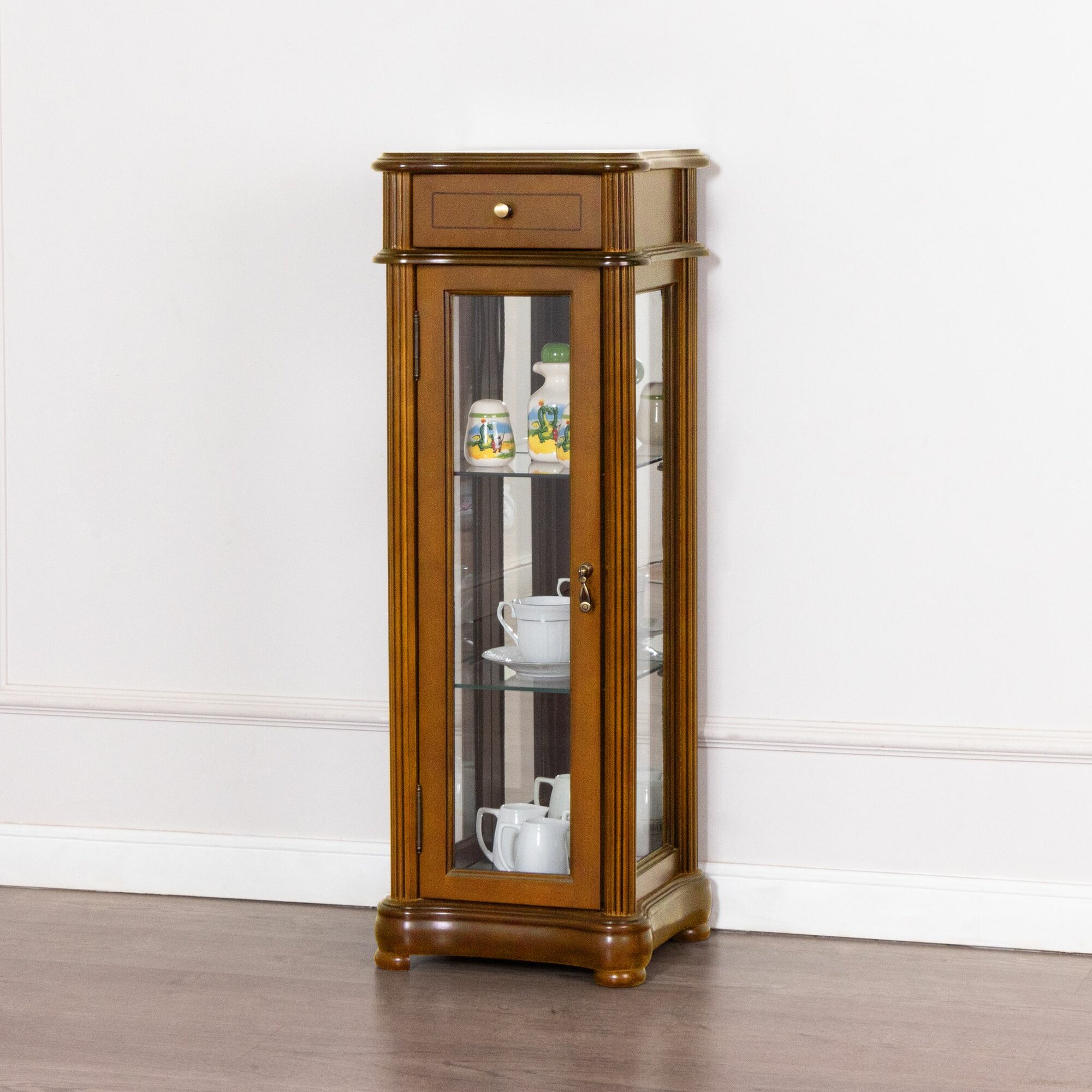 Шкаф-витрина IDC Mobiliario Classic 13 35х35х97 см, Cerezo