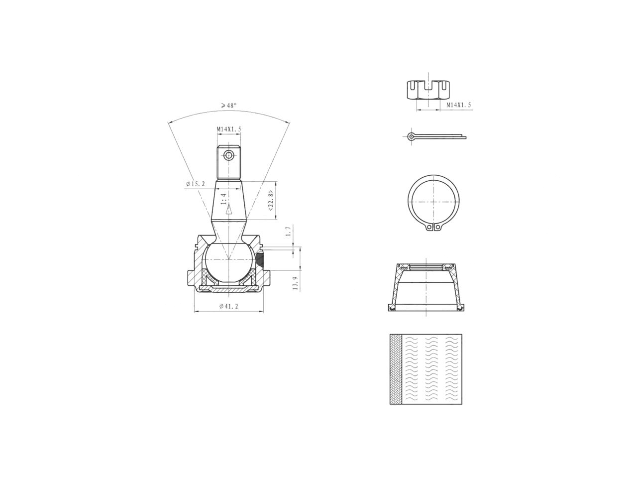 UNIO SSP-20013 (401602Y000 / 401602Y412 / 401605Y720) опора шаровая передняя нижняя Nissan (Ниссан) Primera (Примера)