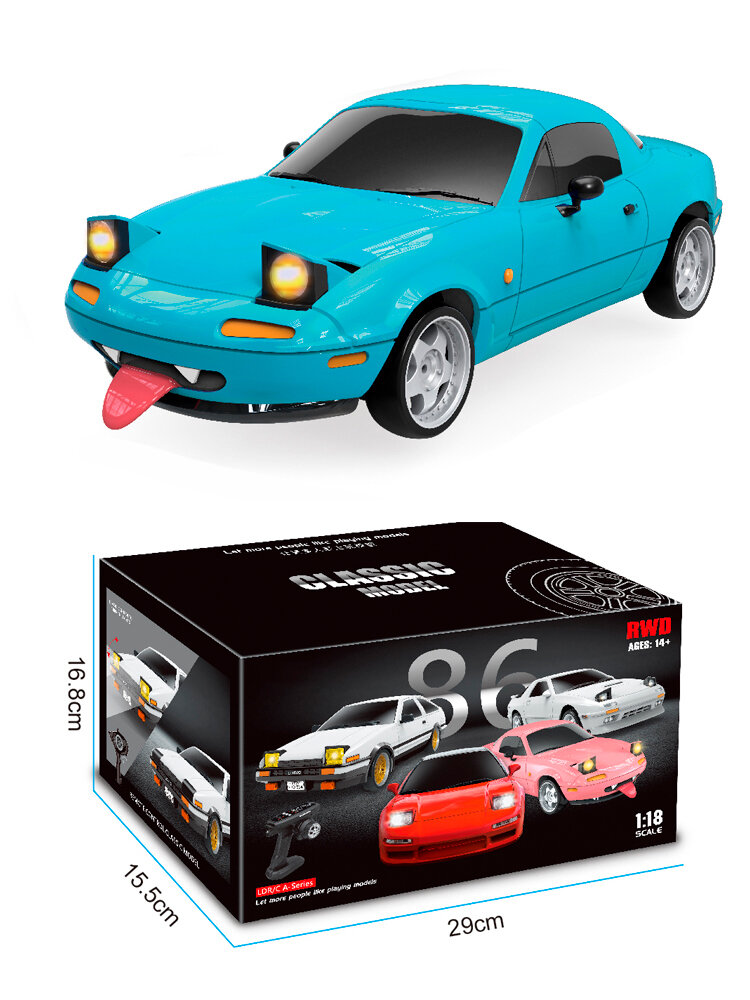 Радиоуправляемая машина для дрифта LD RC масштаб 1:18 2WD 2.4G Mazda MX-5 Gyro - 1804 Blue