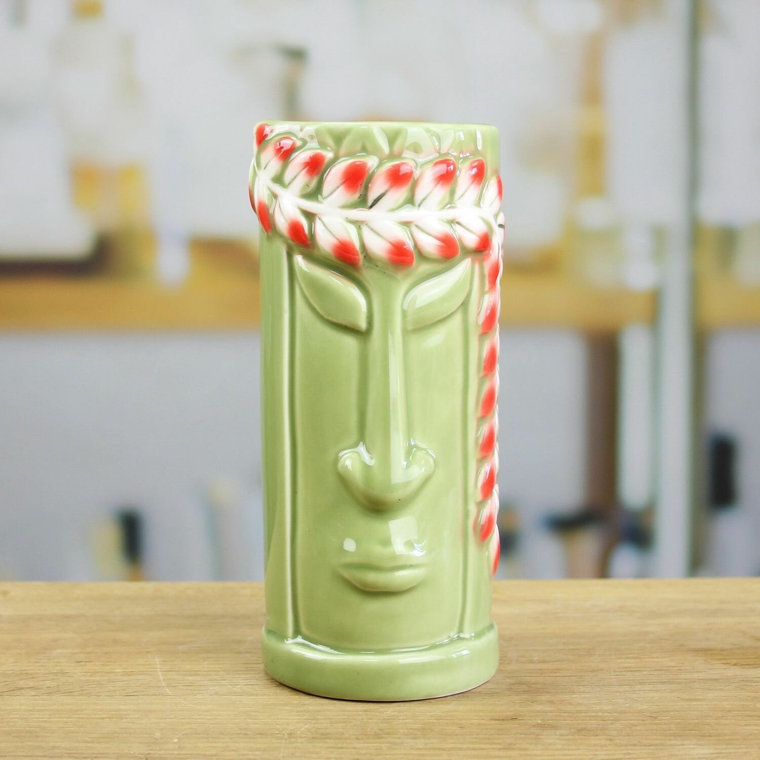 Стакан Mornsun Tiki "Индеец", для коктейлей, керамический, 350мл