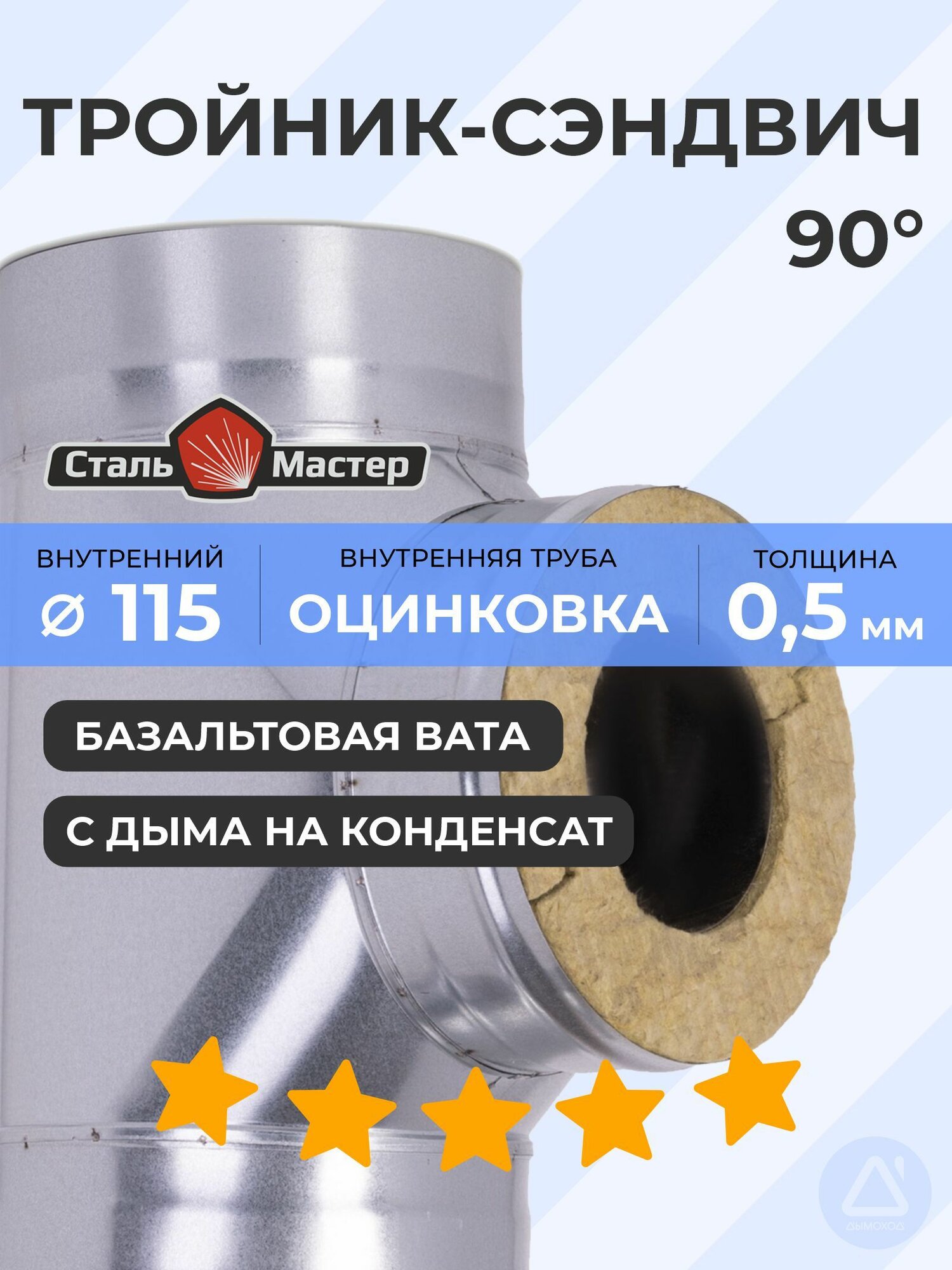 Тройник-сэндвич К 115 / 200 90 оц / оц