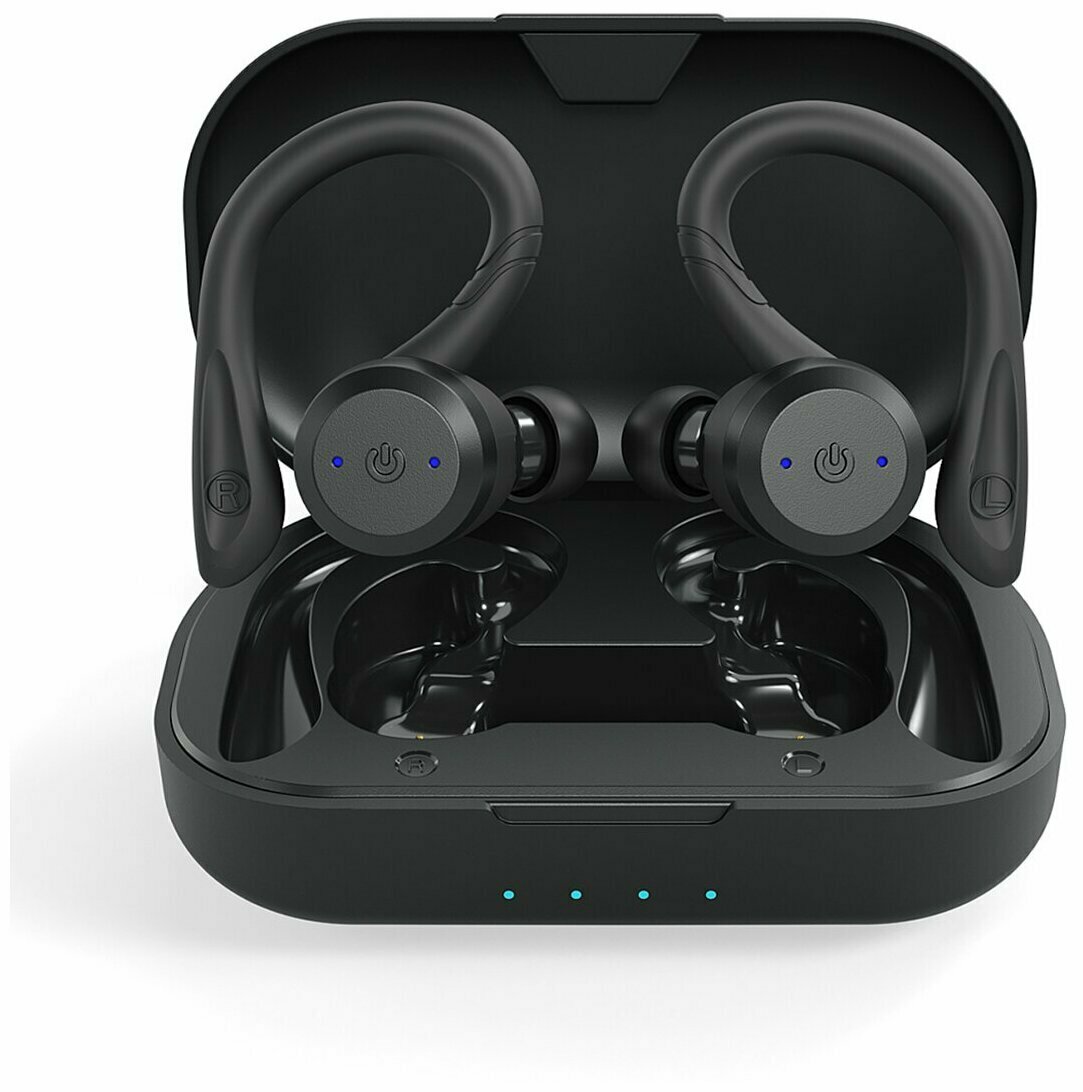 Беспроводные Bluetooth-наушники Sport с микрофоном Черные