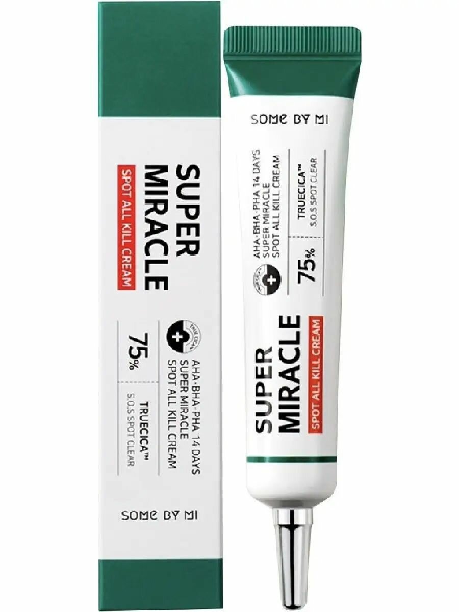 SOME BY MI Крем для лица с кислотами AHA BHA PHA для точечного применения 14 DAYS SUPER MIRACLE SPOT ALL KILL CREAM 30мл