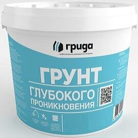 Грунтовка Глубокого Проникновения Грида Летняя 5кг Акриловая, Бесцветная.