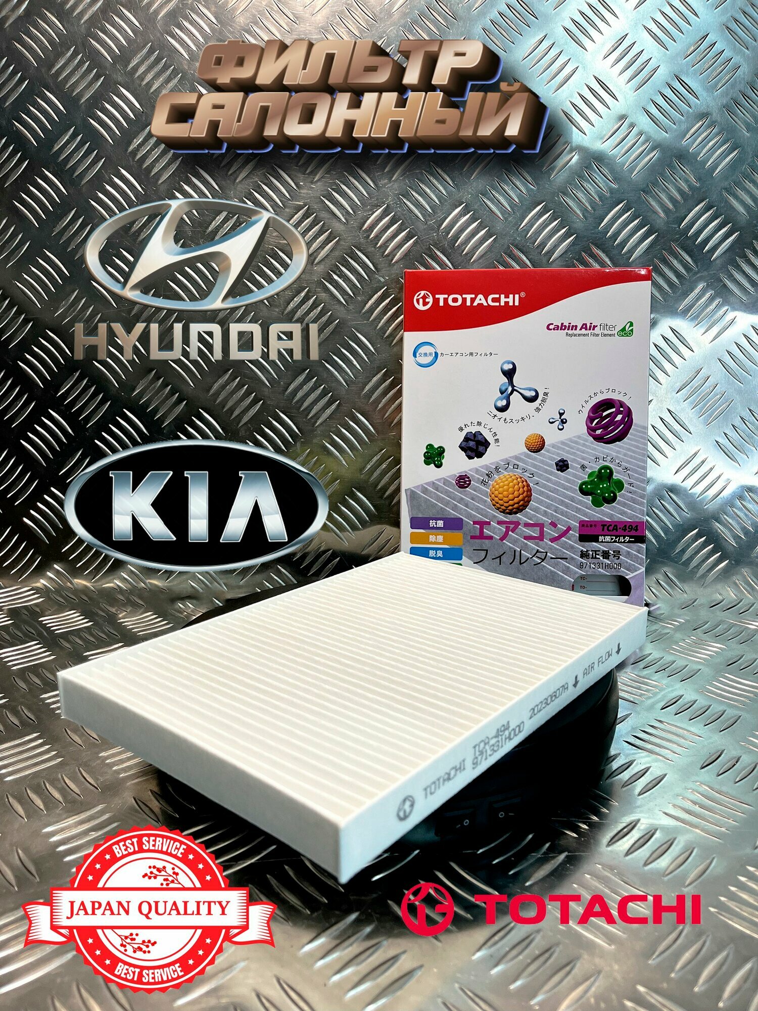 Фильтр салонный киа сид 2 Cee'd II JD, Cee'd I ED hyundai i30 1 FD TOTACHI TCA-494 971331H000