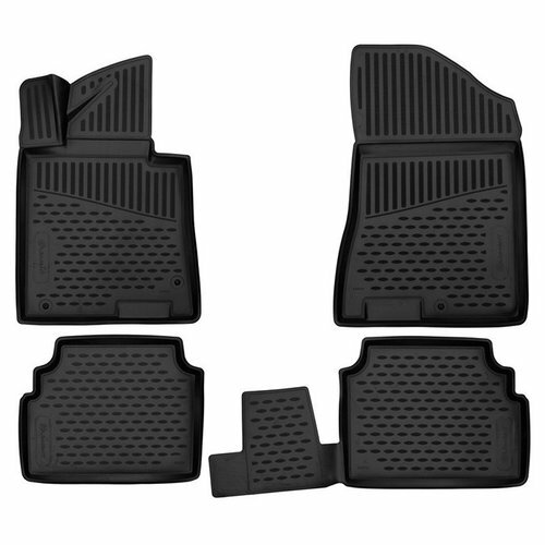 Молдинги на двери для Kia Soul 2014-2016, шагрень / Киа Сол Русская Артель MK077002