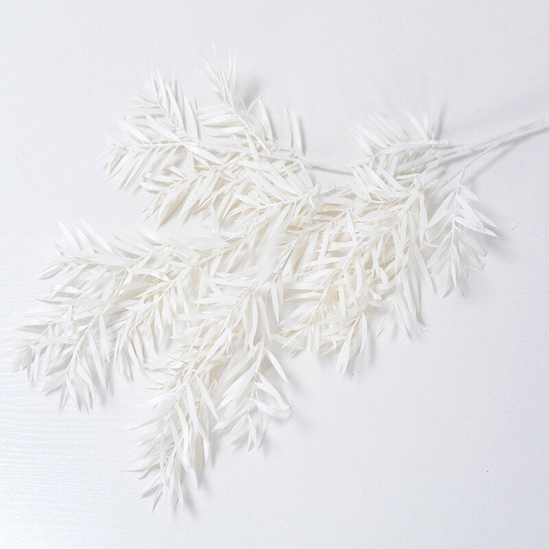 Украшение для свадьбы из бамбуковых листьев с прочным материалом для дома и мероприятий белое