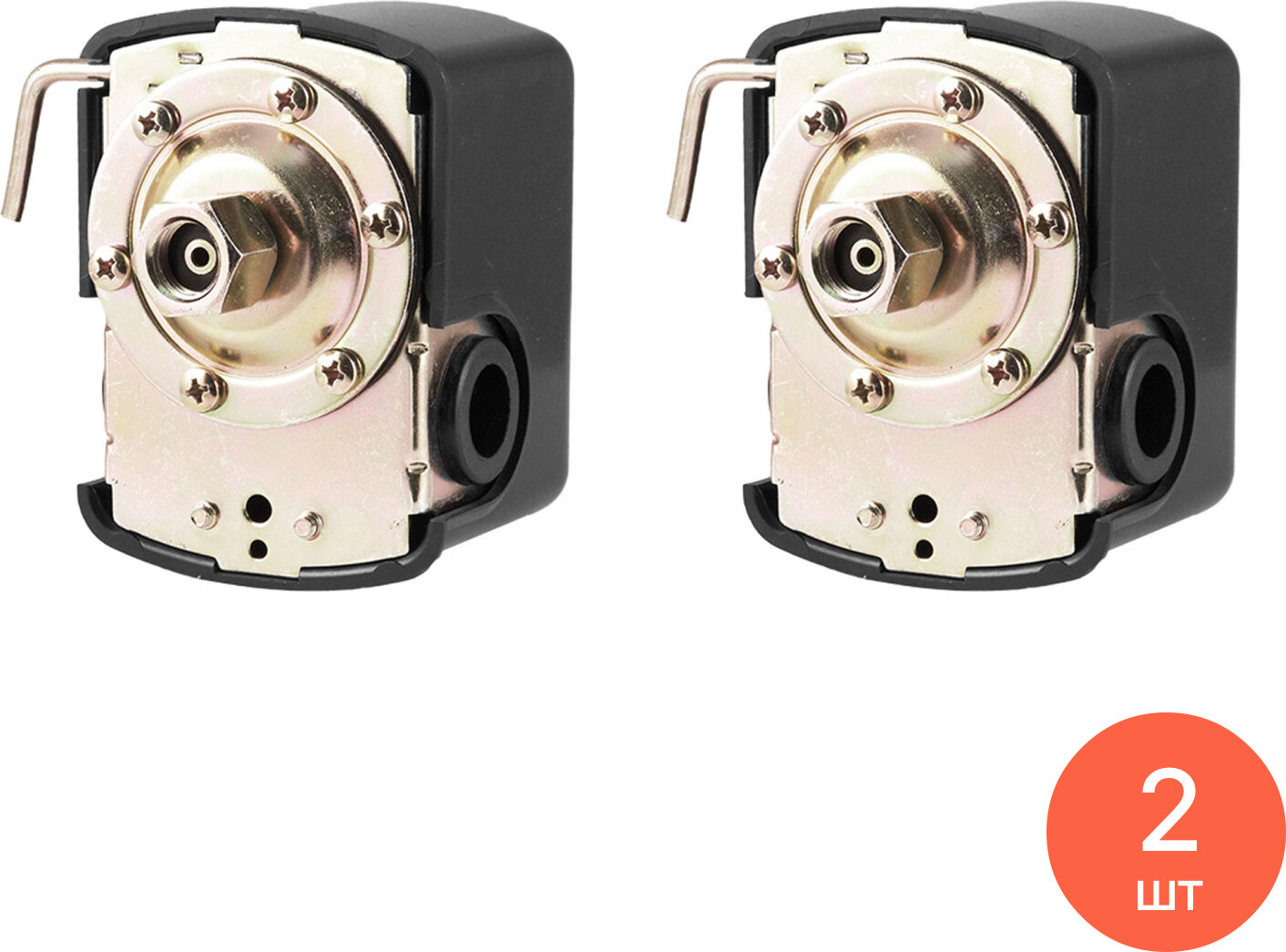 Реле давления Jemix / Джемикс XPS-2-AUTO с функцией сухого хода, пластиковый корпус, 1/4дюйма, 1.4-2.8бар, IP22 / водоснабжение (комплект из 2 шт)